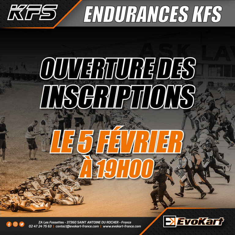 Endurances KFS 2025 : Ouverture des inscriptions le mercredi 5 Février ...